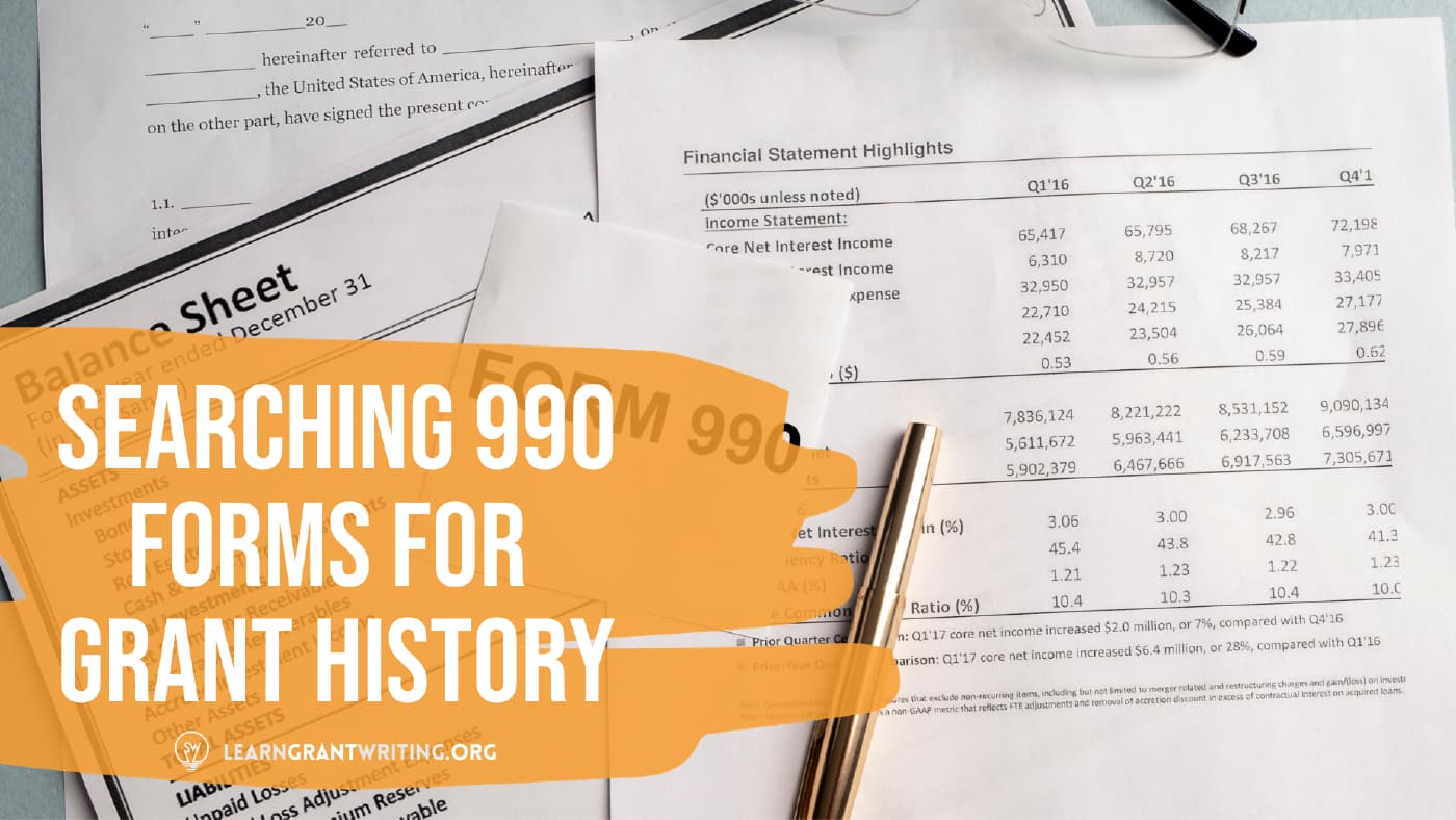 How to Use 990 Forms as a Grant Writer